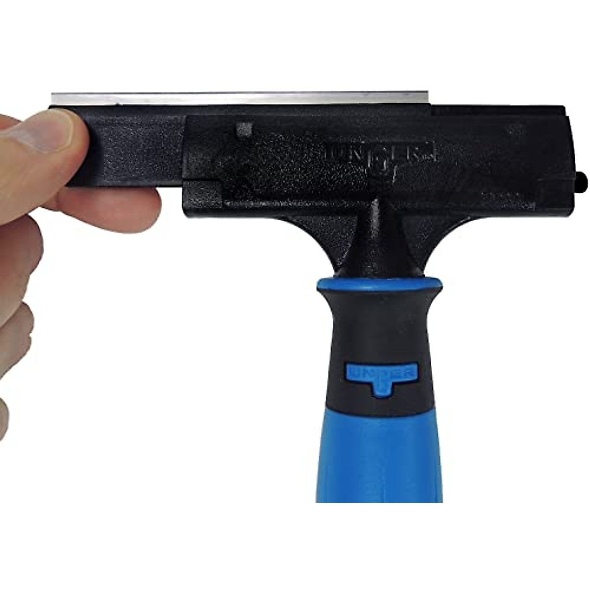 Unger 4” Performance Grip Window Scraper – Adhesive Remover for Windows, Glass, Shower Doors, Windshields & Mirrors, Cleaning Scraper Tool to Remove Paint, Tape, & Stickers