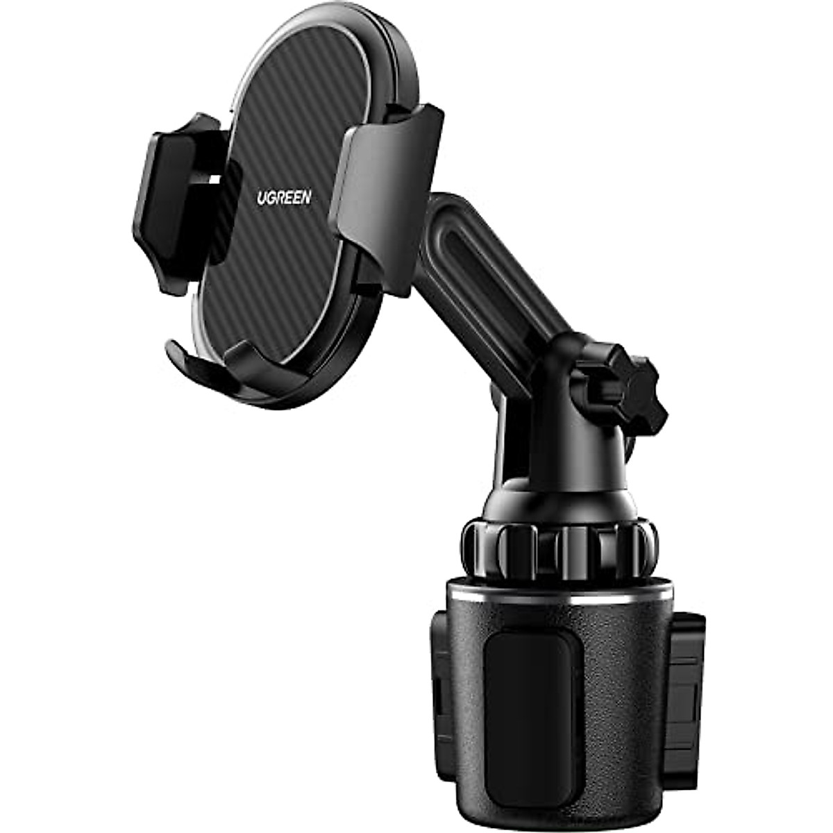 UGREEN Cup Car Phone Holder One-Button Release Cell Phone Mount Automobile Universal Adjustable Compatible for iPhone 13 12 Pro Max XR 8 7 and Android Smartphones
