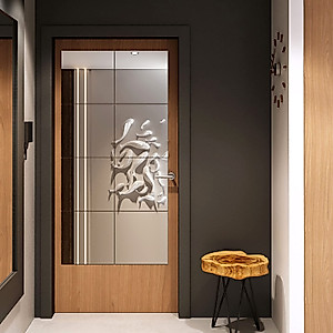 FOLUVUR Full Length Square Mirror with Sticker, 12x12, 8PCS, Wall Mount, Home Mirror