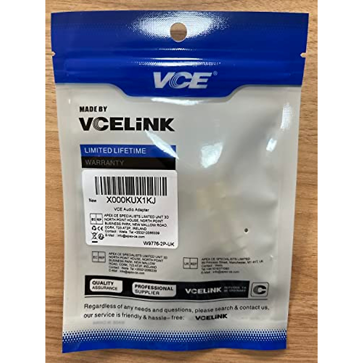 VCE 6.35mm (1/4 inch) Male to 3.5mm (1/8 inch) Female Stereo Audio Jack Adapter for Aux Cable, Guitar Amplifier, Headphone, 2 Pack