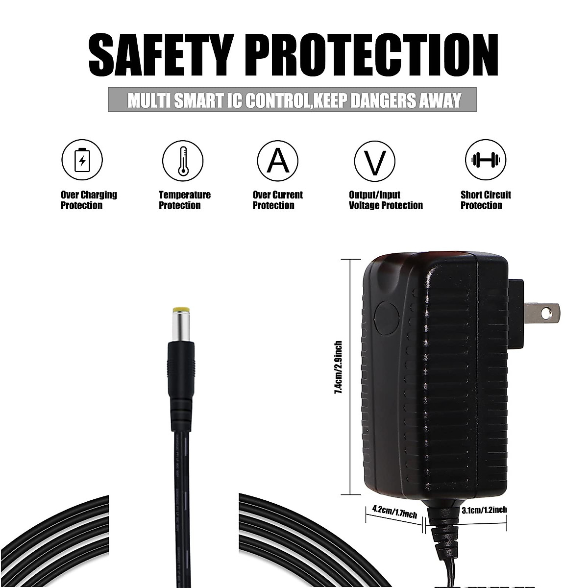 24V Power Charger for Hyperice Hypervolt Massage Gun HPI5300000100, 42000 038-00,53000 001-00, 4200003800 AC/DC Adapter Supply