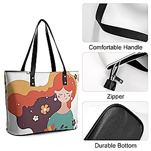 Womens Handbag Women Flowers Leather Tote Bag Top Handle Satchel Bags For Lady