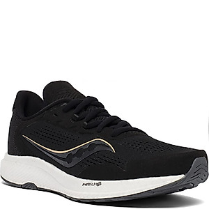 Saucony Women's Freedom 4 Running Shoe, Black/Sunset, 7