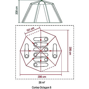 Coleman Tent Octagon, 6 to 8 Man Festival Dome Tent, Waterproof Family Camping Tent with Sewn-in Groundsheet