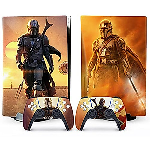 Vinyl Stickers for Playstation 5 Console and Controller Skins,Digital Version, Wrap Decal Cover Protective Accessories Style F