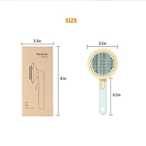 Cat Brush Self Cleaning Slicker Brush for Dogs Cats, Pet Grooming Brush Tool Removes Loose Undercoat, Mats, Tangled Hair