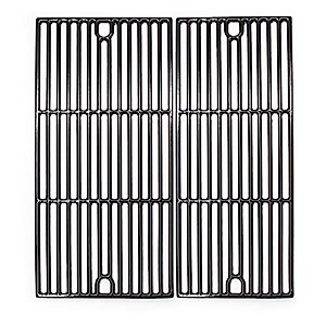 Hongso 17 5/8" x 19 1/8" Cast Iron Grill Grates Replacement Parts for Master Forge SH3118B, Brinkmann 810-3820-S, 810-3821-F, 810-3821-S, Dyna-Glo DGP350NP and Master Forge MFA350CNP Gas Grills PCG222