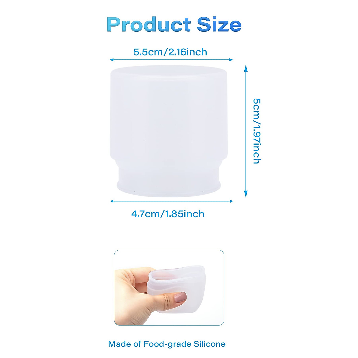 2 Pack Original 5 Gallons Water Jug Cap, Fits 48mm|53mm|55mm Screw Tops|Threaded Tops, Reusable Universal Silicone Water Bottle Caps Non-Spill Top Lid Cover with Storage Box