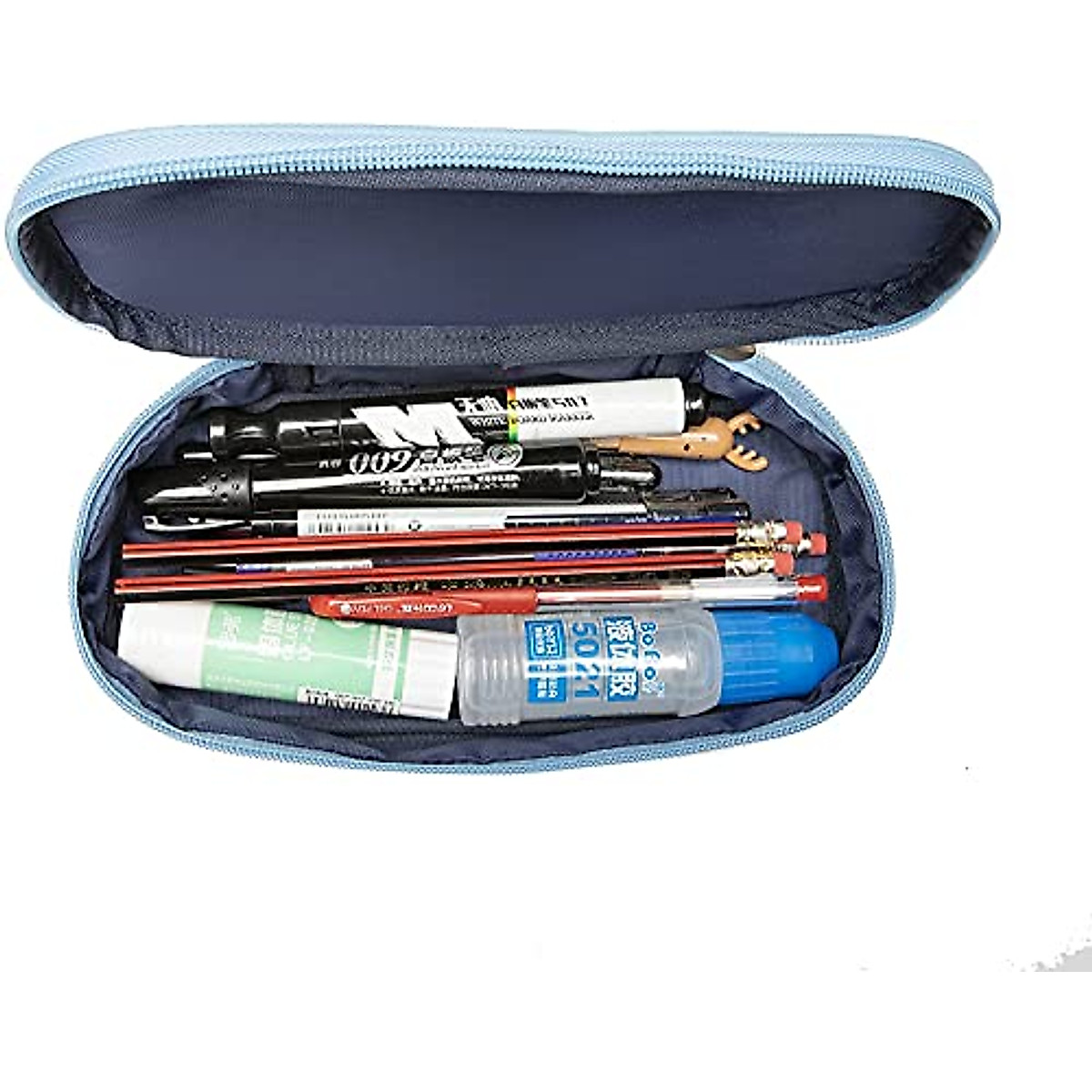 Egchescebo Kids Rolling School Backpack Bags for Boys School With Wheels Trolley Roller Wheeled 5PCS With Lunch Box Cute Astronaut Pattern Blue Backpacks Bags for Boys