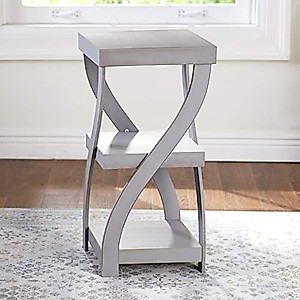 The Lakeside Collection Twisted Side Table Rustic Gray