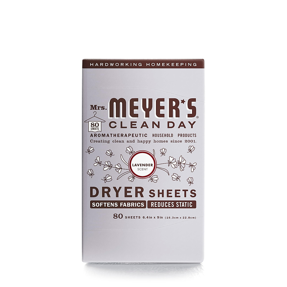 Mrs. Meyer's Clean Day Dryer Sheets, Lavender, 80 ct