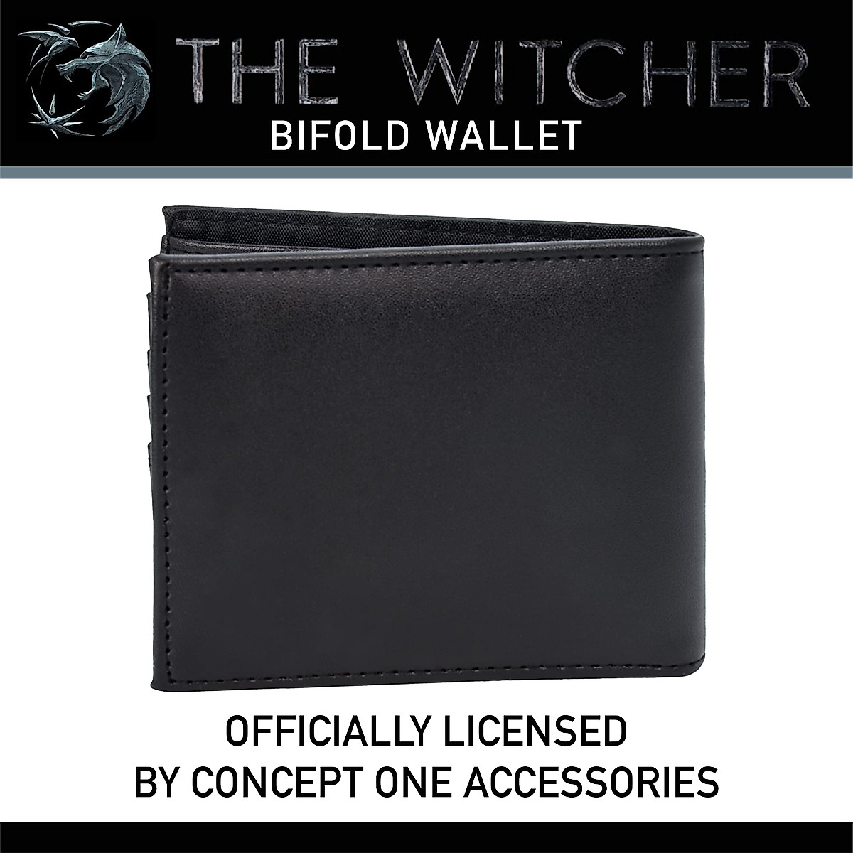 Concept One Netflix The Witcher Bifold Travel Wallet, Black