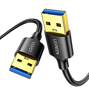 UGREEN USB to USB, 5 Gbps USB 3.0 Cable, Nylon Durable Male to Male Cable, Compatible with Hard Drive, Cooling Fan/pad, Camera, DVD Player, TV, Flash Light, Hub, Monitor, Speaker, and More 6.6 FT …
