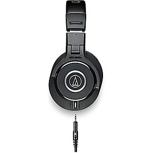 Audio-Technica ATH-M40x Professional Studio Monitor Headphones + Slappa Full Sized HardBody PRO Headphone Case (SL-HP-07)