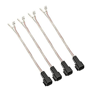 RED WOLF Car Speaker Wiring Harness Connector Adapter Fit Ford F150 Edge Escape, Lincoln Navigator Town Car, Mazda 3/5/6 1998-2011 Mount Aftermarket Front Rear Door Speaker Wire Cable Plug 4 PCS