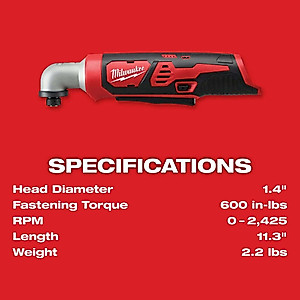 Generic For Milwaukee 2467-20 M12 12V 1/4-Inch Hex Right Angle Impact Driver - Bare Tool