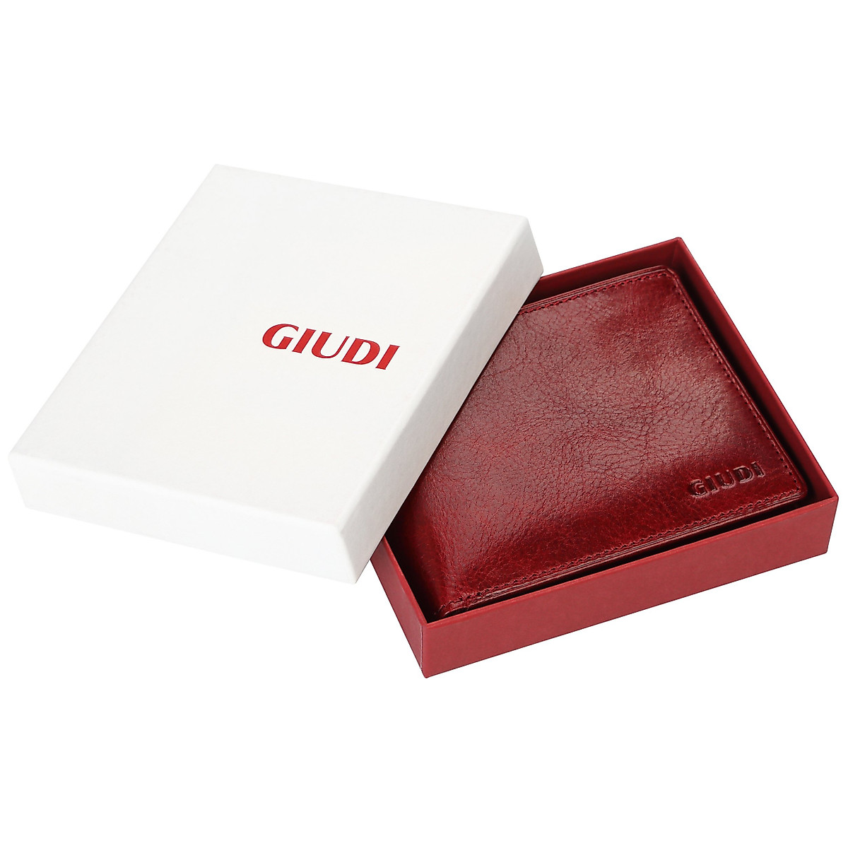 Giudi Deluxe Comfortable Bifold Men’s Wallet Made in Italy – 12 Business Credit Card Holder – ID Window - Soft Touch Genuine Cow Leather - Excellent Gift in Attractive Packaging