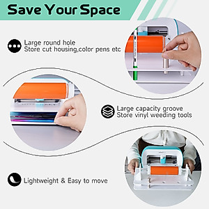 GO2CRAFT Vinyl Roll Holder for Cricut Joy, Multipurpose Clean Precise Cut Long Image of Smart Vinyl & Smart Iron-on, Ideal Vinyl Holder Tool for preventing Table Mess, DIY Crafts, Gifts