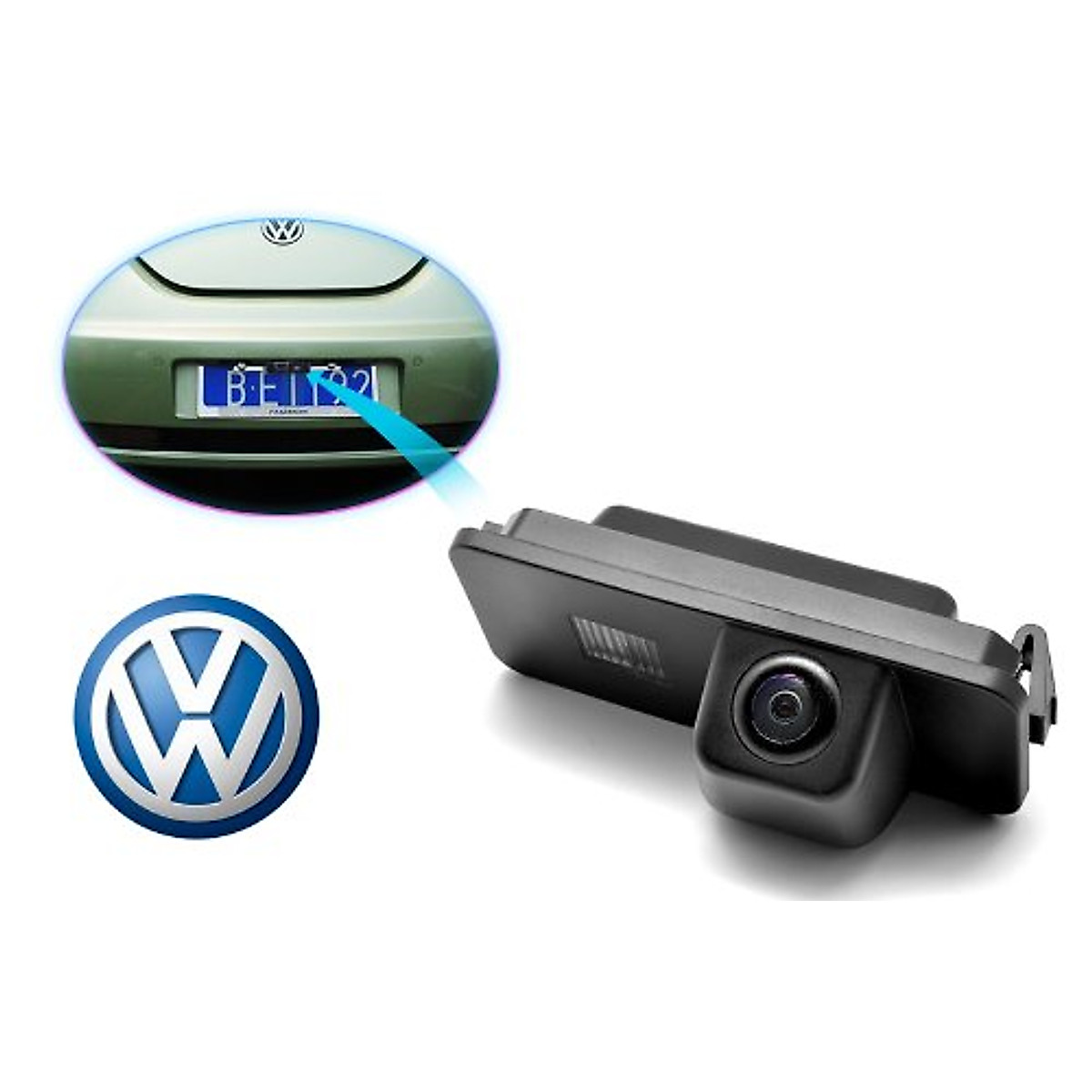 BW Car Rear View Reversing Camera for Volkswagen - Black