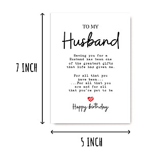To My Husband - Husband Birthday Card - Husband Is The Greatest Gifts In My Life - Birthday Card For Husband - Gift For Husband Card- Christmas Gifts For Husband