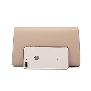 CHARMING TAILOR PU Clutch Purse for Women Evening Bag Chic Clutch Handbag for Special-occasion (Taupe)