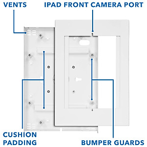 Mount-It! Anti-Theft Tablet Kiosk | Locking Tablet Enclosure with Counter Top and Wall Mount Base | Compatible with iPad 9.7, 10.2, 10.5 & Galaxy Tab A 10.1(2019) | MI-3775W