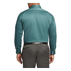 Van Heusen Men's Big & Tall Fit Dress Shirt Ultra Wrinkle Free Flex Collar Stretch (Big and Tall), Moss Green, 19" Neck 37"-38" Sleeve