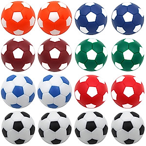 BQSPT 32mm Foosball Balls Foose Balls Table Soccer Game Replacement Foosballs 16pcs,Foosball Multicolor Balls Official 32mm Mini Table Footballs Ball Accessory (16 pack)