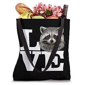I Love Raccoons Funny Raccoon Love Gift Cute Racoon Tote Bag