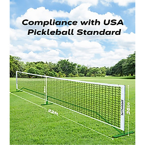 HolderProf 3.0 Pickleball Nets Set, 22 FT Pickleball Net Official Regulation Size, Portable Outdoor Pickleball Net System with Court Line Marker Set and Travel Bag Accessories for Official Size Court