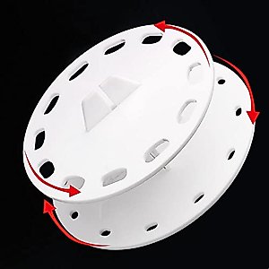 Yoseng 12 Hole Round Shape Drying Rack Storage Display Bracket Shelf Holder,Spinning Storage Caddy for Oval Ink Blending Brushes Blender（White）