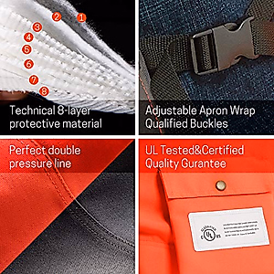 ZELARMAN Chainsaw Chaps Apron Wrap 8-layer for Men/Women Loggers Forest Workers Protective Chain Saw Pants Adjustable