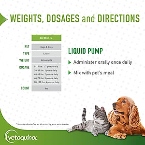 Vetoquinol Triglyceride Liquid Omega 3 Supplement for Dogs & Cats, Liquid Fish Oil Supplement w/EPA and DHA, Promotes Skin, Coat, Joint, & Immune Health, Omega 3 Fish Oil for Dogs & Cats, 8oz, 2 Pack