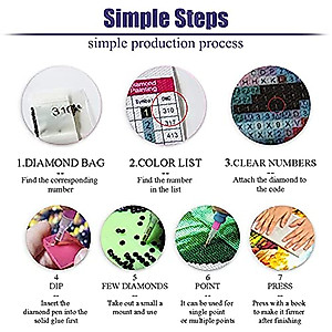 DIY 5D Diamond Painting Clock Kits for Adults,Lovely Angel Diamond Painting Clock by Number Kit Crystal Rhinestone Canvas Gem Art Dot Clock for Home Wall Decor Square Drill 30x30cm/12x12inch