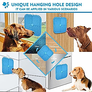 Licking Mat for Dogs & Cats 2 Pack, Slow Feeder Lick Pat with Non-Slip Design, Feeding Mat Anxiety Relief with Suction Cups for Butter Food Yogurt Peanut, Pets Bathing Grooming Training Calming Mat