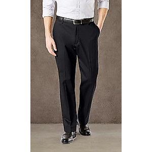 Dockers Men's Classic Fit Signature Khaki Lux Cotton Stretch Pants (Regular and Big & Tall), Black, 44W x 30L