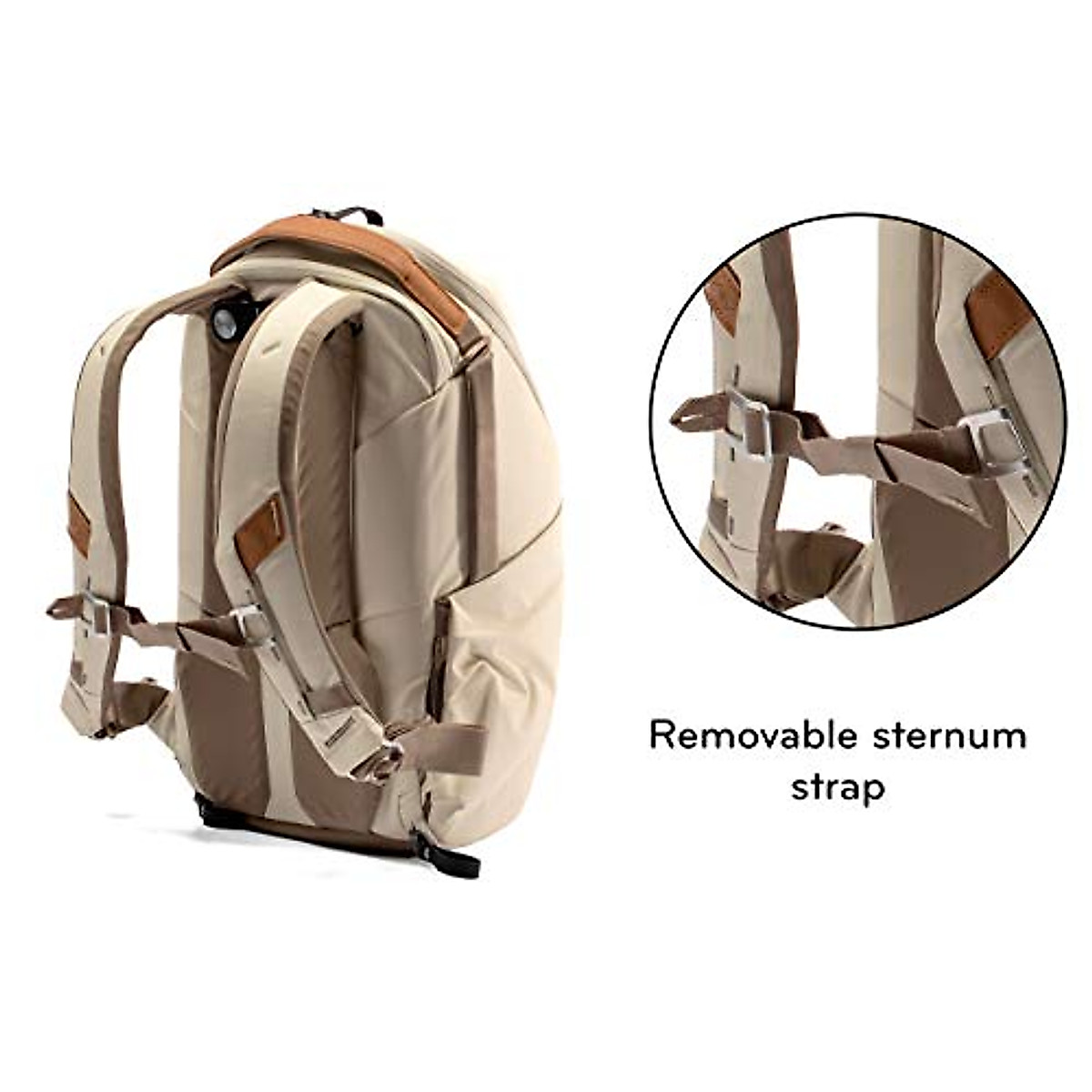 Peak Design Everyday Backpack Zip 15L Bone, Carry-on Backpack with Laptop Sleeve (BEDBZ-15-BO-2)