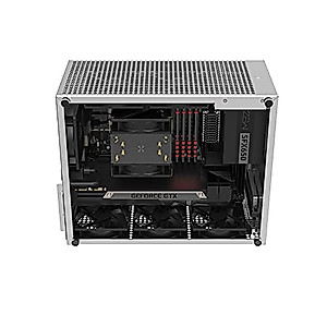 MATX PC Case in Mini-Size, Portable Gaming Computer Case, Aluminum Micro ATX Case for DIY Installation Silver