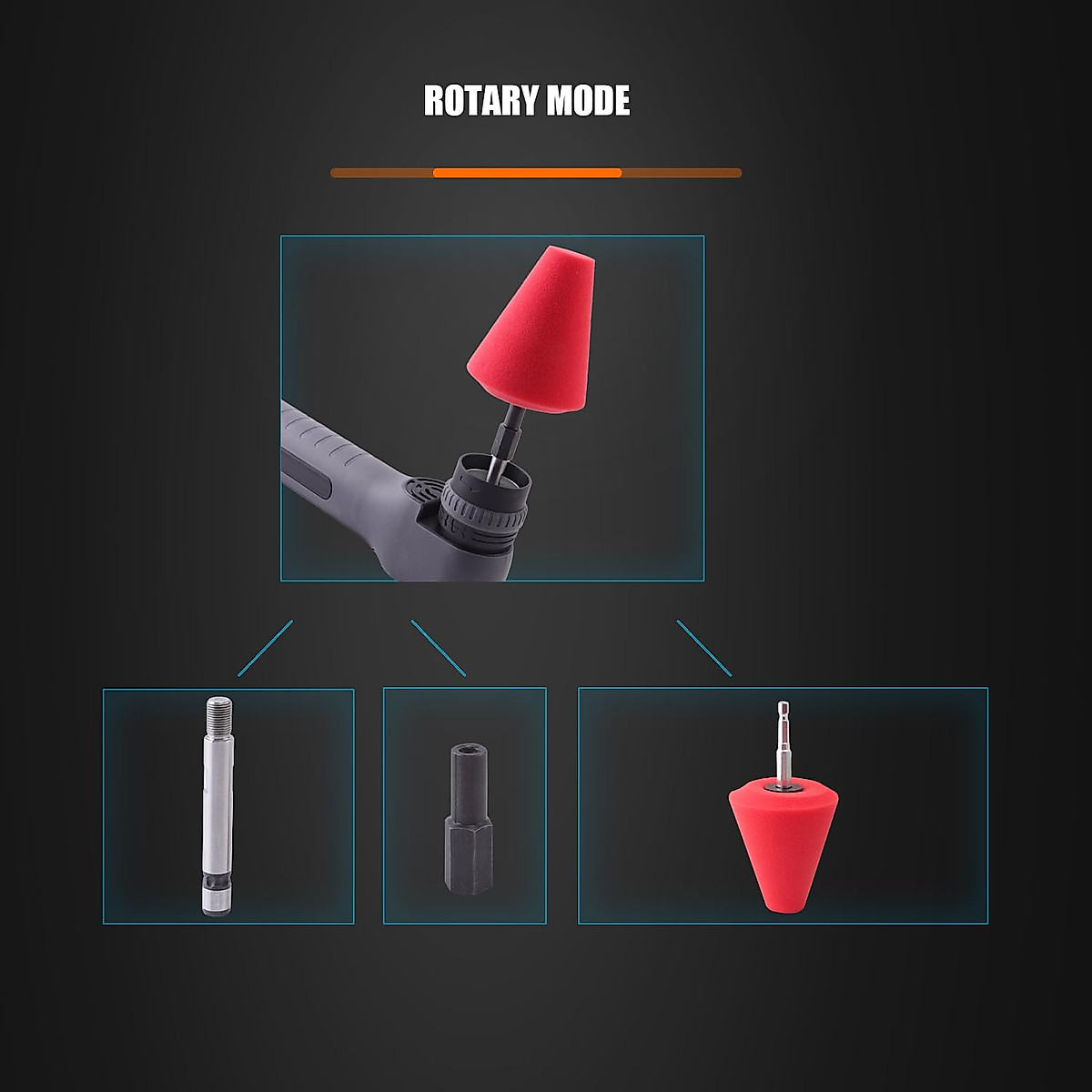 Cordless Mini Polisher, SPTA 12V Cordless Polisher for Detailed Polishing, Cordless Car Buffer Polisher, RO&DA Buffer Polisher with Mini Polishing Pads and Wool Pads for Polishing, Sanding, Cleaning