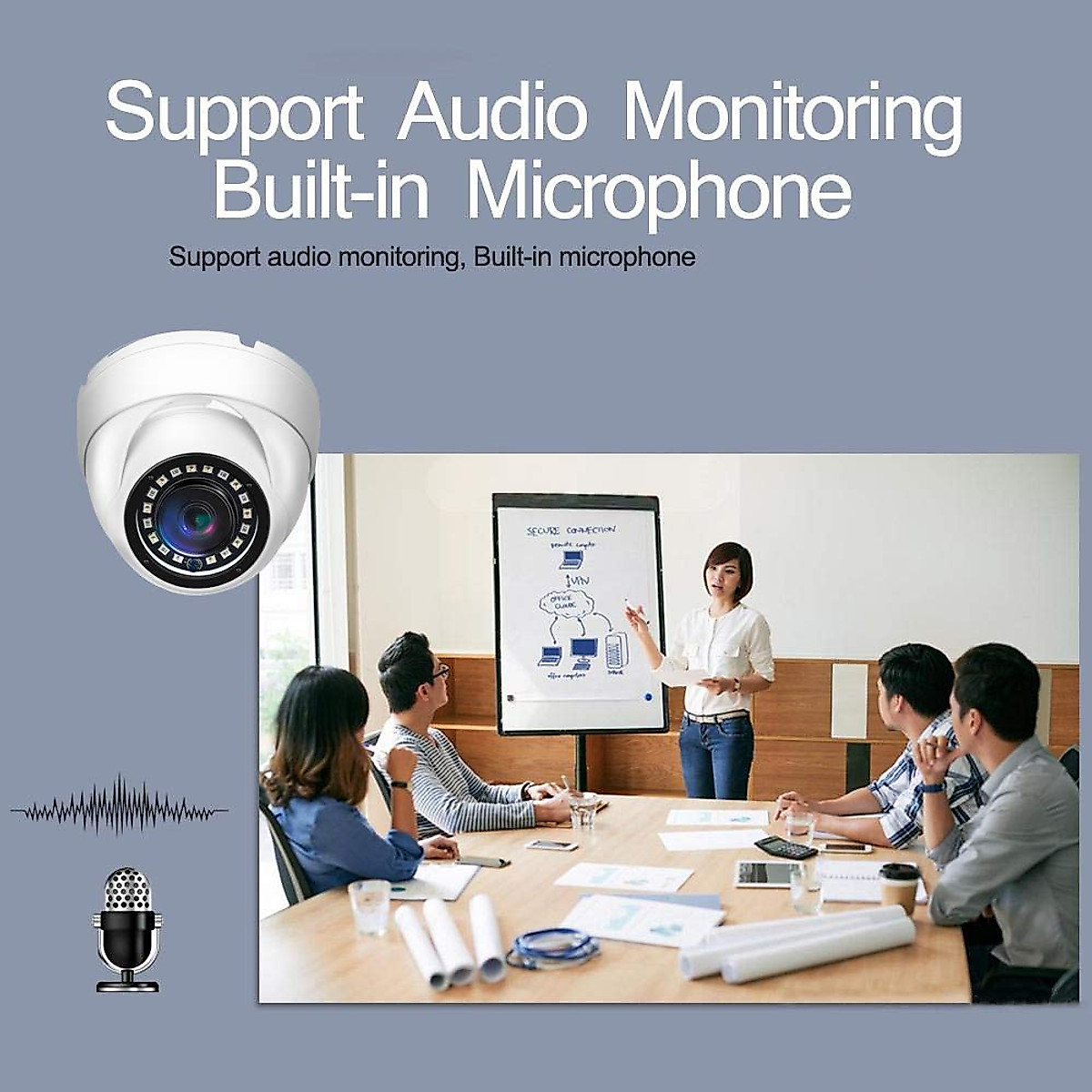 GW Security Smart AI 16 Channel H.265+ PoE 12MP NVR UltraHD 4K (3840x2160) Security Camera System with 8 x 4K (8MP) 2160P Face Recognition/Human/Vehicle Detection Outdoor Microphone Bullet IP Camera