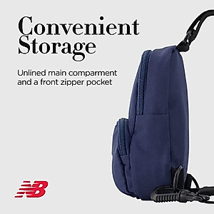 Concept One New Balance Mini Backpack, Micro Travel Shoulder Bag with Adjustable Straps for Men and Women, Blue, 7 Inch