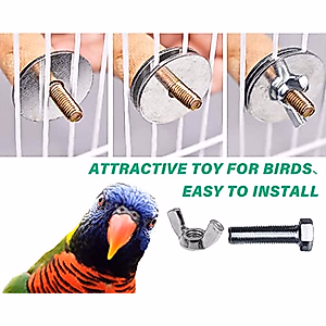 Bird Ladder, Hosrnovo Wooden Green Parakeets Toys, 12.6Inch Bird Perches, Pet Cage Accessories for Cockatiels Budgie Conure Lovebirds Canary Hamster