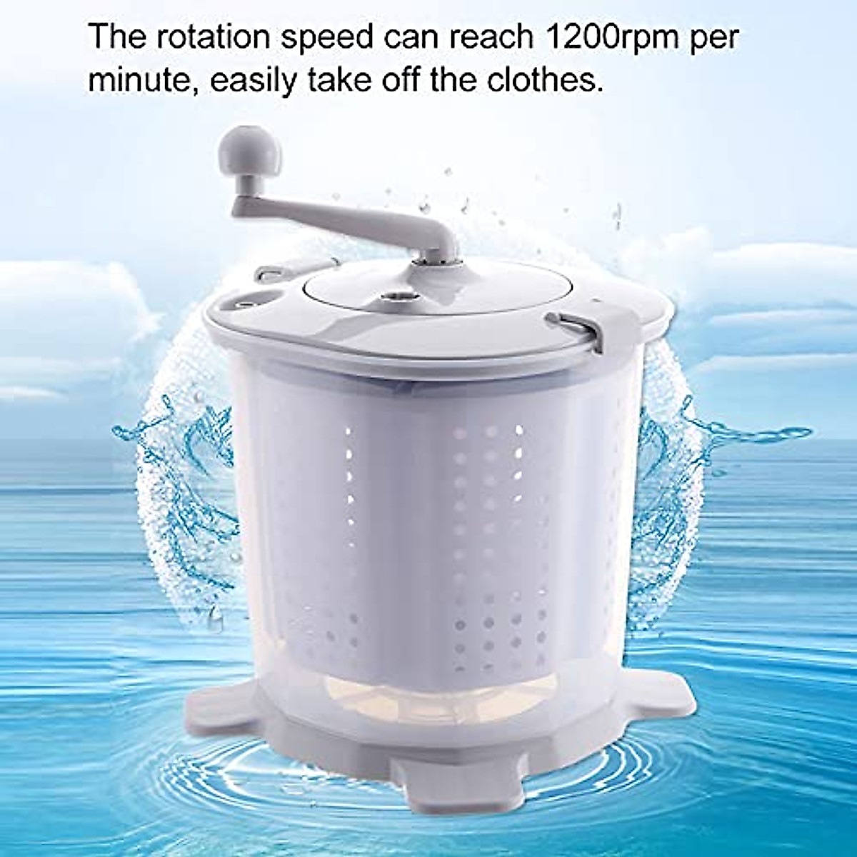 Serlium Portable Washing Machine, Ozone Sterilization Mini Washer with Dehydration Basket Intelligent Underwear Washer Socks Baby Clothes Towels Delicate Items Quick Operation