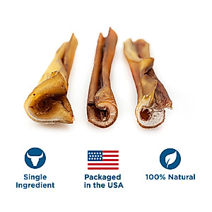 Best Bully Sticks Cheeky Beef Chews - Single Ingredient, 100% Grass-Fed Beef - USA Packed - Long-Lasting, Odor Free Alternative to Bully Sticks, 6" Chews - 20 Pack