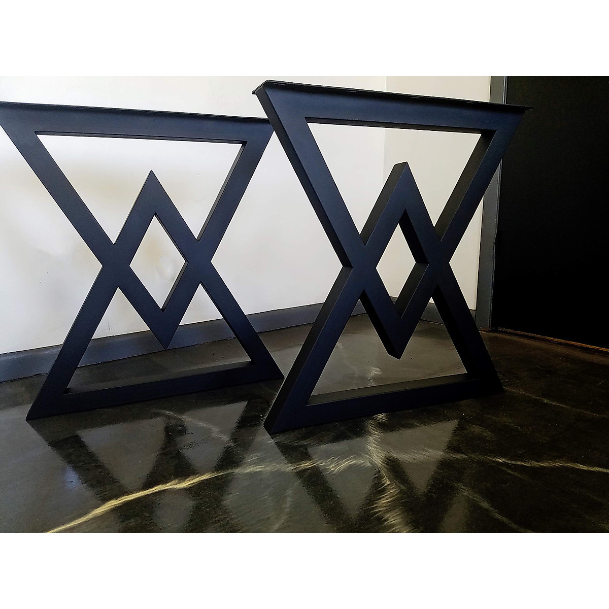 Metal Table Legs, Diamond Style - Any Size and Color