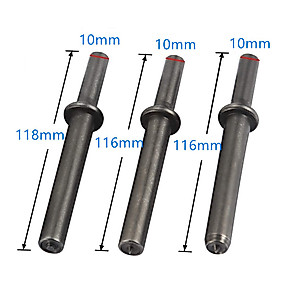 Titoe 7 Pcs Heavey Duty Smoothing Pneumatic Air Rivet Hammer Chisel Bits Tools Kit with Spring