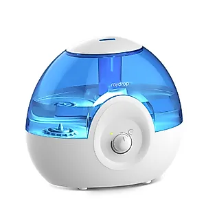 raydrop Cool Mist 2.2L Humidifiers for Bedroom, 28dB Whisper-Quiet Ultrasonic Humidifier, Easy to Clean Home Humidifier, Auto Shut-Off, 30H Work Time, Night Light (Blue)
