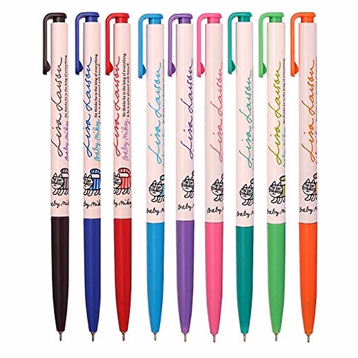 Xeno NEW 0.38mm Baby Mikey Character Slim Ball point Pen 9 Color Set