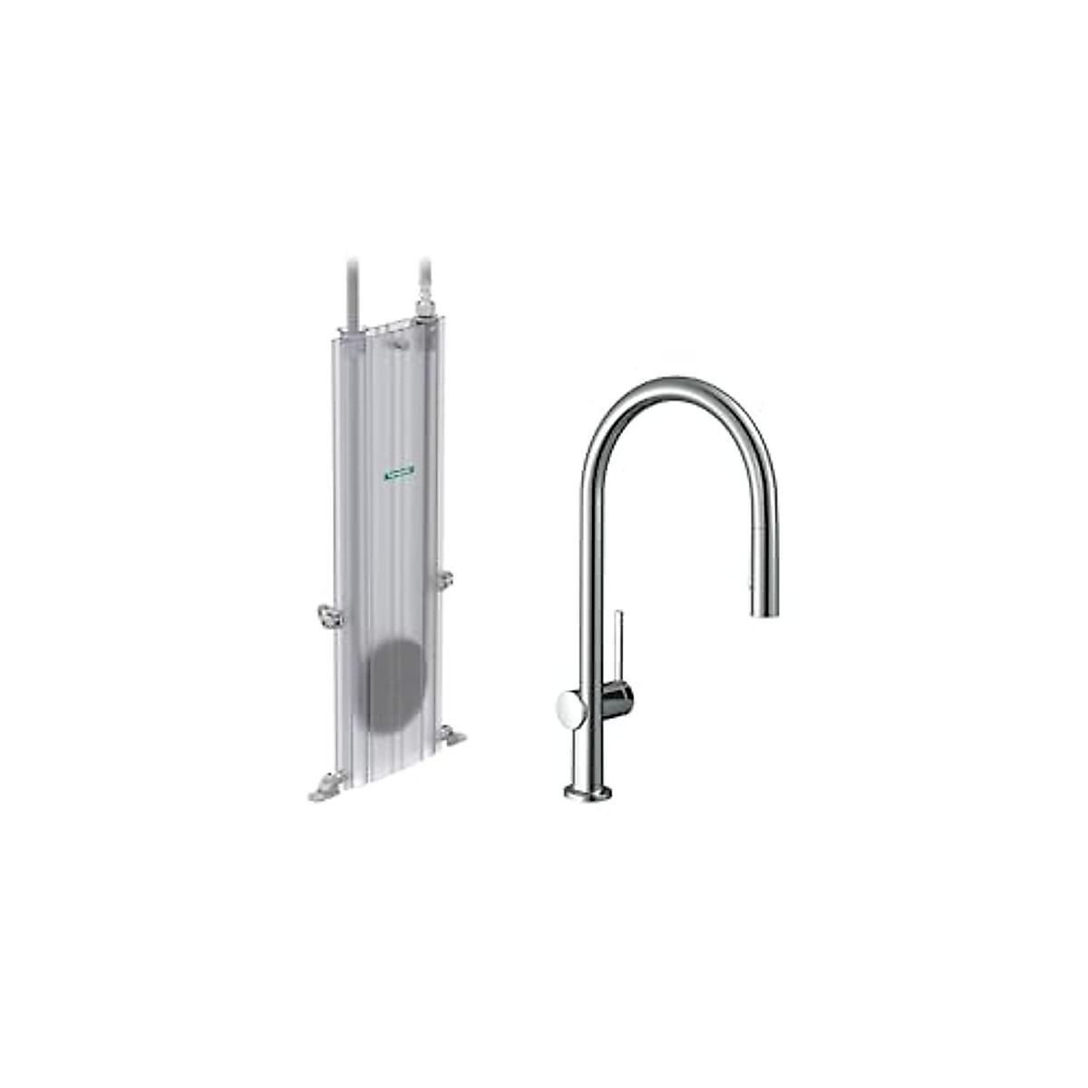 hansgrohe Talis N Chrome High Arc Kitchen Faucet, Kitchen Faucets with Pull Down Sprayer, Faucet for Kitchen Sink, Magnetic Docking Spray Head, Chrome 72801001