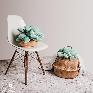 Flower Pillow Succulent Pillow 16" Leaf Pillow | 3D Potted Plant Pillow Plant Plush | Nature Decor Decorative Throw Cactus Pillow | Succulent Gifts Succulent Pillows | Indie Pillow Cute Plant Plushies